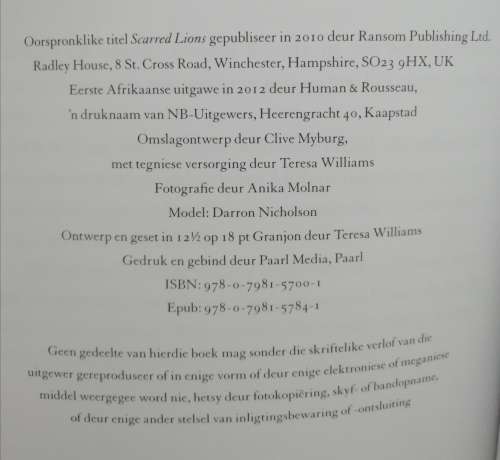 Afrikaans Fiction - Leeus met Letsels / Fanie Viljoen was listed for ...