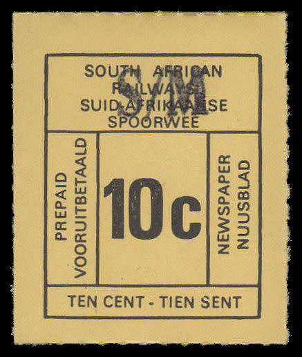 Republic of South Africa - South African Railways. 1980 10c Newspaper ...