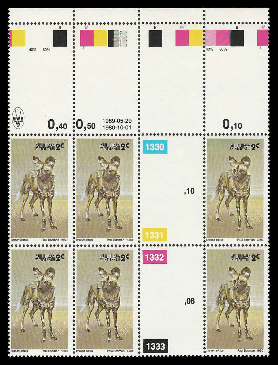 Namibia - Only 9 Blocks exist! 2c Animal Proof Control Block ex the SWA ...