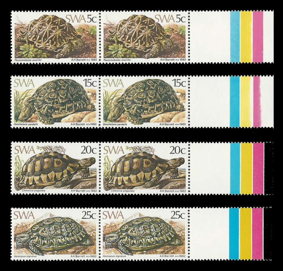 Namibia - S.W.A. Proofs ex the Archives. 1982 Tortoises. Complete set ...