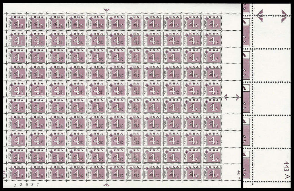 Republic of South Africa - Republic of South Africa - Miscut sheet ...