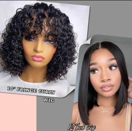 Wigs - Brazilian Wig Combo - 12 Inch Straight Lace Frontal Wig PLUS 10 ...