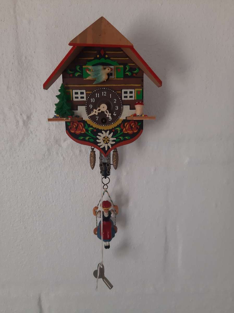 Cuckoo & Wall Clocks - 1933 VINTAGE GERMAN MINATURE CUCKOO CLOCK was ...