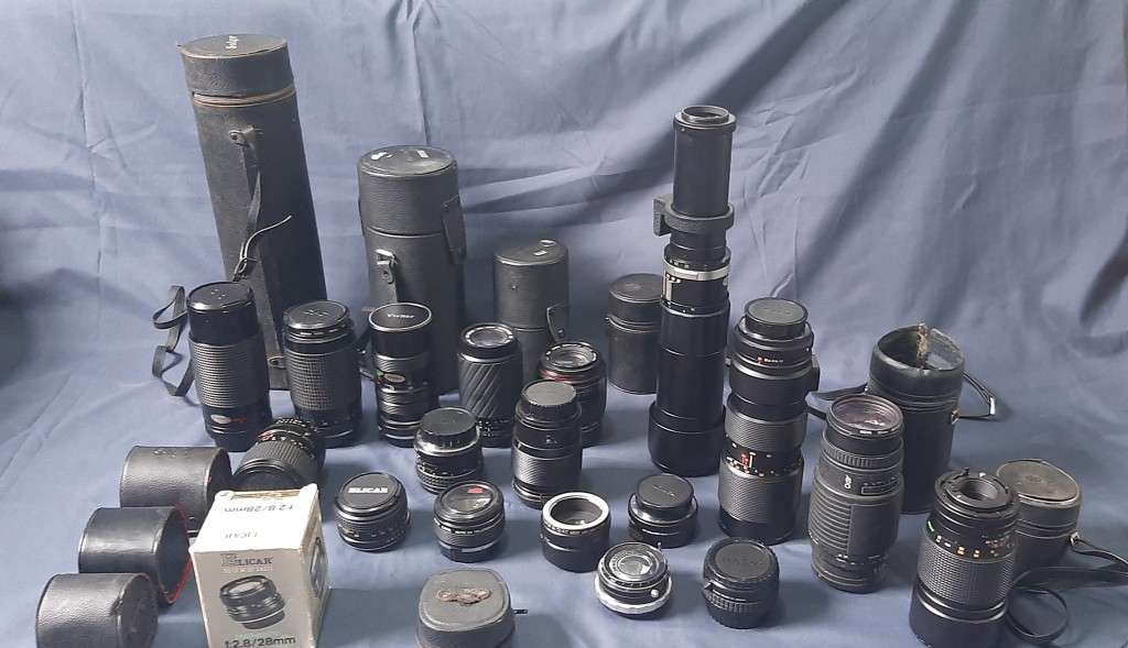 Cameras - MASSIVE COLLECTION OF CAMERA LENSES was sold for R2,235.00 on ...