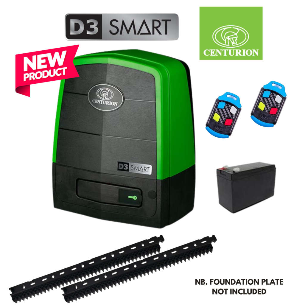 Garage & Gate Motors - Centurion D3 SMART Gate Motor Kit Raz Rack Kit ...