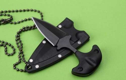 Hunting Knives - Self-defence Necklace Mini Push Dagger Fixed blade ...