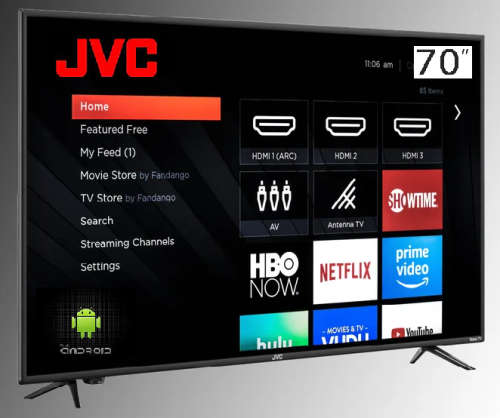 Televisions - Massive JVC 70` UHD Smart TV - 4K - Built-In WIFI Module ...