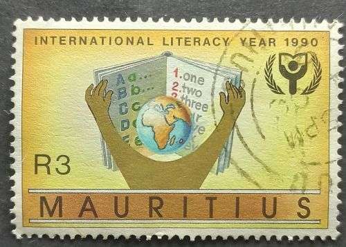 Mauritius - Mauritius 1990 International Literacy Year 3R used was ...