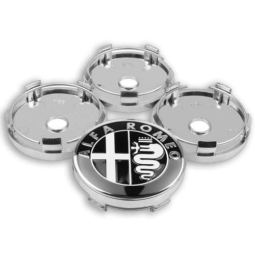 Hub Caps - Set of 4 WHEEL CENTRE CAPS 60mm / 56mm for ALFA ROMEO ...