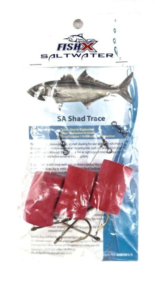 Line, Braid & Traces - FishX SA Saltwater Shad Trace - 3x3 Pack was ...