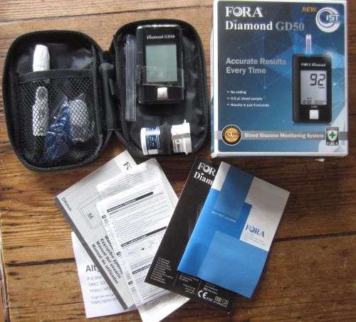 Diabetes - Fora Diamond GD 50 Blood Glucose Monitoring System for sale ...