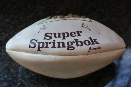 Balls - Super Springbok Rugby Ball - (White Mini Ball) was sold for ...
