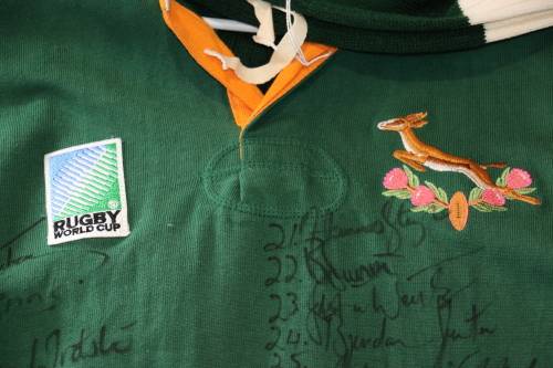 Apparel & Accessories - 1995 RWC Signed Springbok Rugby Jersey was ...