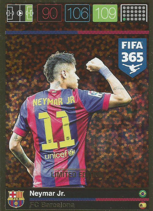 Trading Cards - NEYMAR Jr - PANINI FIFA 365 - "LIMITED EDITION" TRADING ...