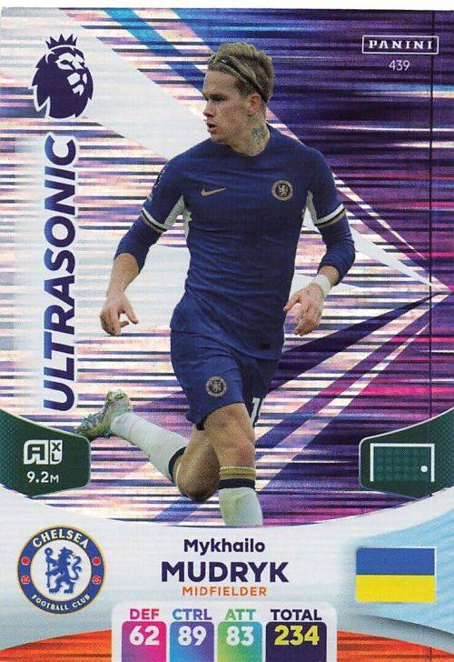 Trading Cards - MYKHAYLO MUDRYK - PANINI English Premier League 2023/24 ...
