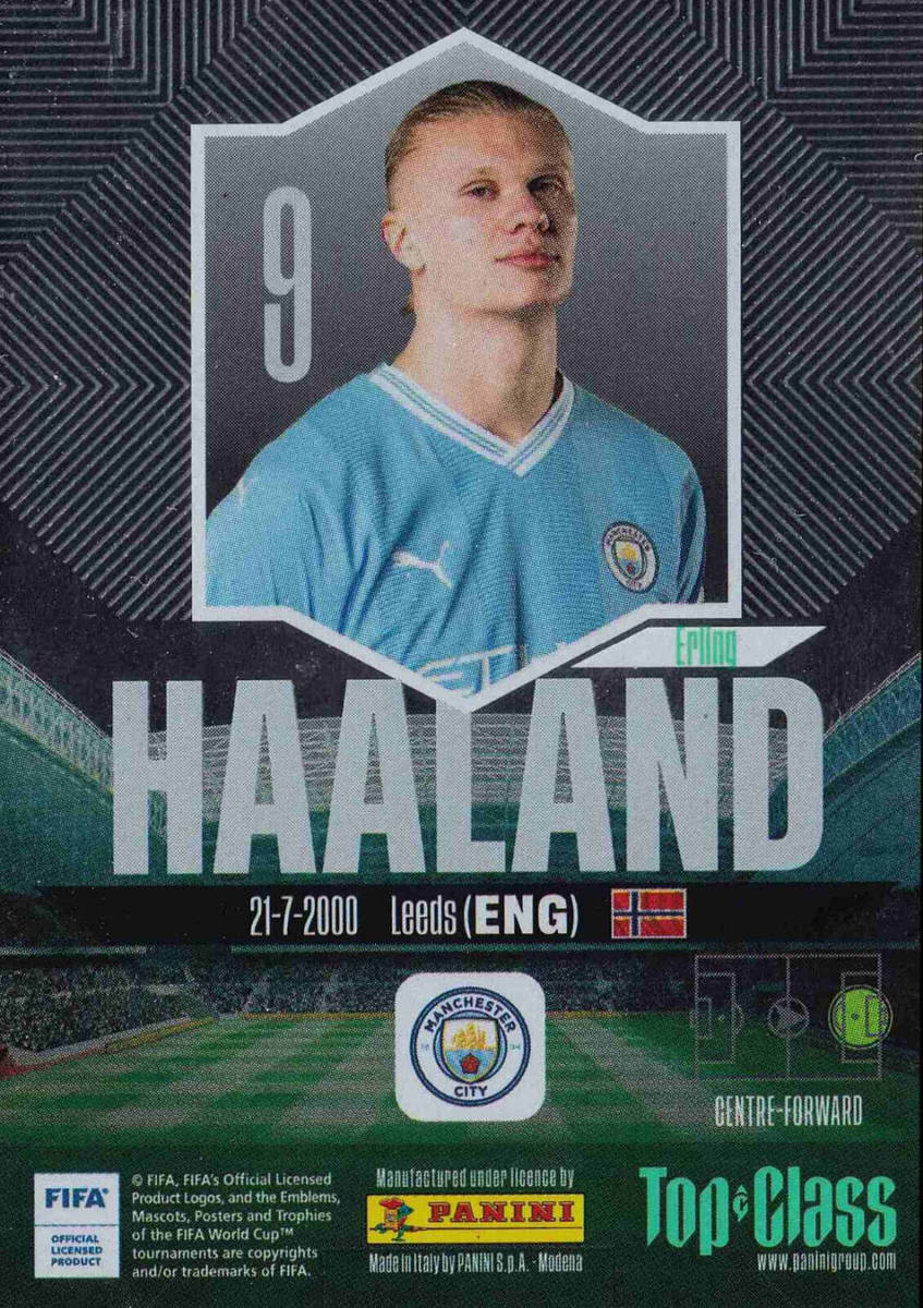 Trading Cards - ERLING HAALAND - PANINI `TOP CLASS` 2024 - RARE FOIL ...
