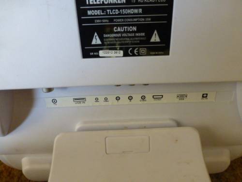 Televisions - Telefunken 15" HD Ready LCD Model: TLCD-150HDW/R was sold ...