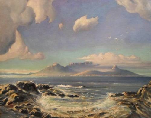 Unknown Artist - Meredith Bleach - View of Table mountain - Stunning ...
