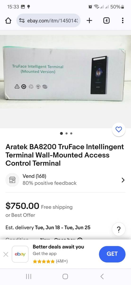 Biometric Security - Aratek BA8200 TruFace Intellingent Terminal Wall ...