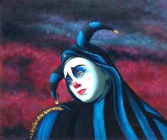 Paintings - Sad jester by J Garrah, oil on canvas. was sold for R690.00 ...