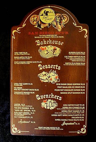 Other Antiques & Collectables - Vintage Spur Menus (Main menu and ...