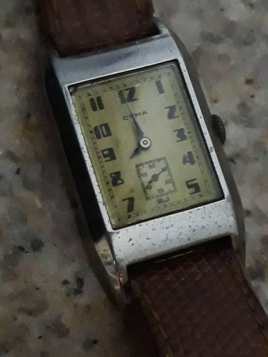 Men's Watches - Cyma tank with sub seconds.Vintage 1930s for sale in ...