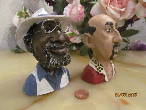 Other Ornaments - YEBO GOGO !! Lot of Two Comical Resin Busts - Vodacom ...
