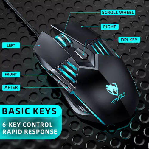 Mice - Brand New T-WOLF G560 RGB LED Gaming Mouse | RGB Backlit | 6 ...