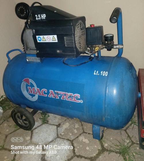 Compressors - Mac Afric 100 litre Direct Air Driven Compressor was sold ...