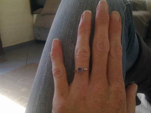 Engagement Rings - NWJ 9ct White Gold, Tanzanite and Diamond flower ...