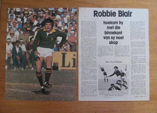 Rugby - ROBBIE BLAIR - former Springbok rugby player -original picture ...