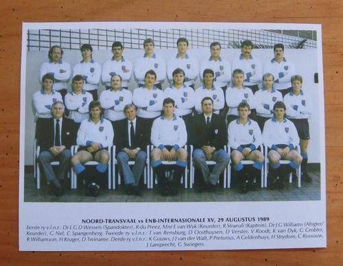 Rugby - Picture of the NORTHERN TRANSVAAL rugby team who played against ...