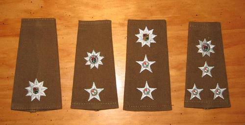 South African Army - SOUTH AFRICAN NATIONAL DEFENCE FORCE rank insignia ...