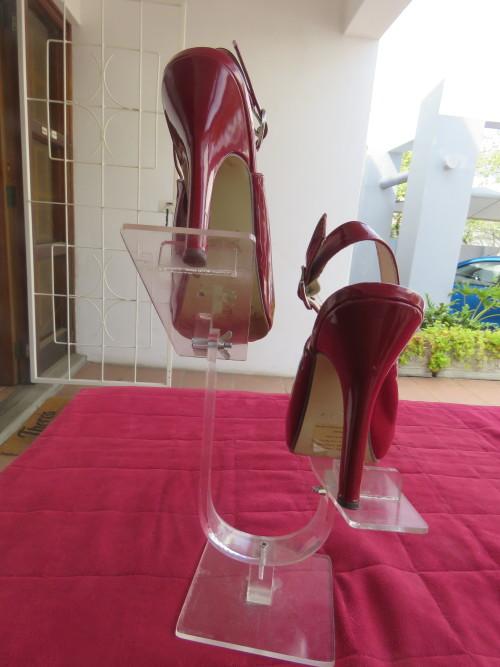Heels Beautiful Pair Of Dark Red High Heel Shoes With Open Toesby Foschini In Size 5as New