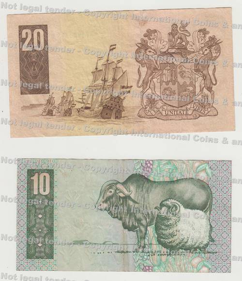Other South African Bank Notes - Lot of 5 old South African banknotes ...