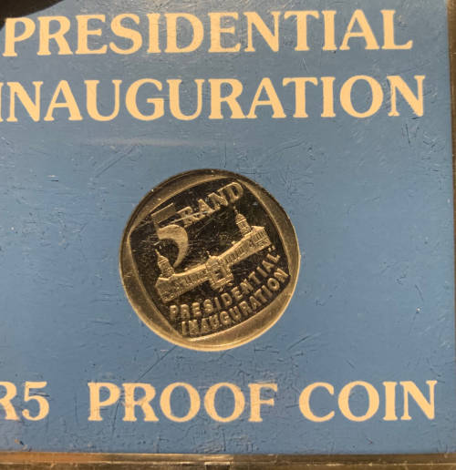 Five Rand - 1994 Proof R5 Presidential Inauguration Coin In Original ...
