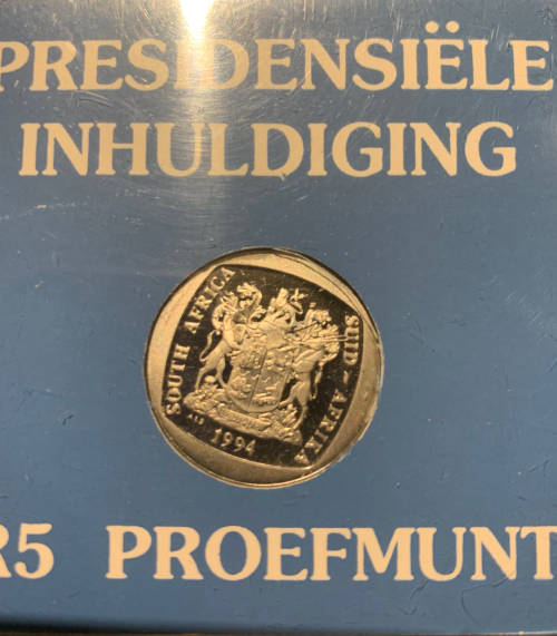 Five Rand - 1994 Proof R5 Presidential Inauguration Coin In Original ...