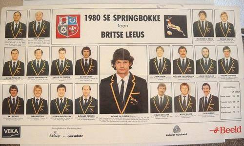 Rugby - 1980 Springbokke teen Britse Leeus - Foldout Poster was sold ...
