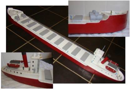 Railway - HO scale ore ship for harbour or industrial railway layout ...
