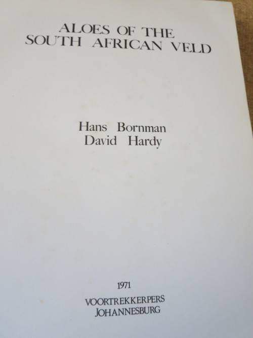 Natural Science - ALOES OF SOUTH AFRICAN VELD by Hans Bornman and David ...