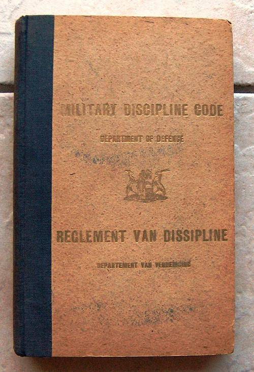 Books - MILITARY DISCIPLINE CODE by Dept of Defence (South African: Eng ...