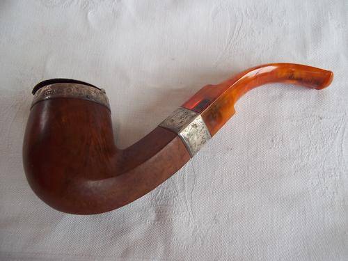 Smoking Accessories - Antique cased Victorian smoking pipe with amber ...