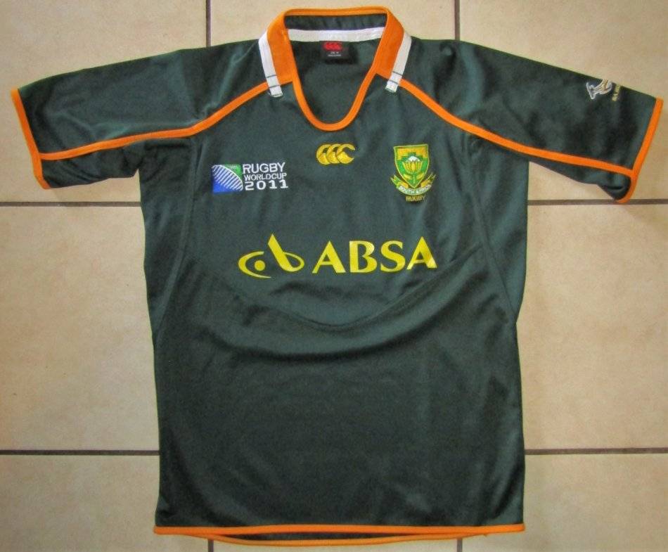 Sporting Memorabilia - 2011 World Cup Canterbury Springbok Rugby Jersey ...