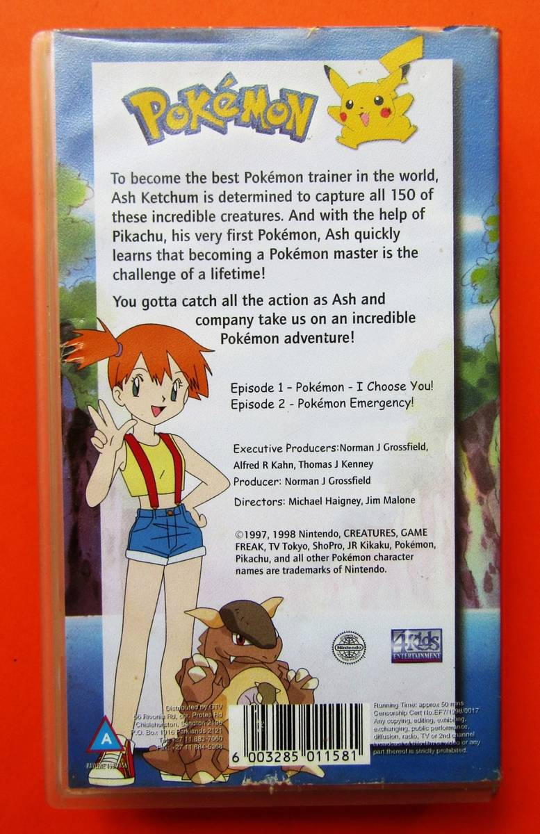 Other Collectable Toys - Pokemon Episode 1 - I Choose You! - VHS Video ...