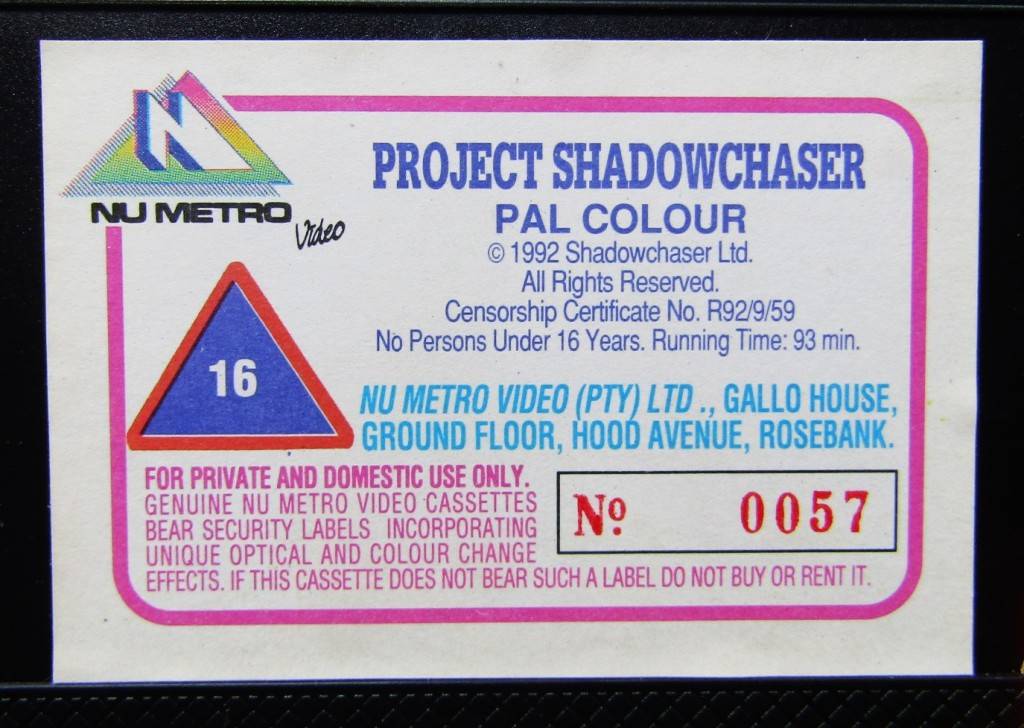 Movies - Project Shadowchaser - Martin Kove - Movie VHS Tape (1992) for ...