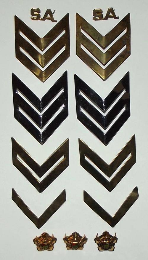 South African Army - 13 Old SADF Metal Rank Badges was sold for R70.00 ...