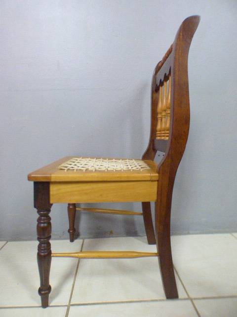Chairs, Stools & Footstools - Four fabulous vintage solid yellow wood ...