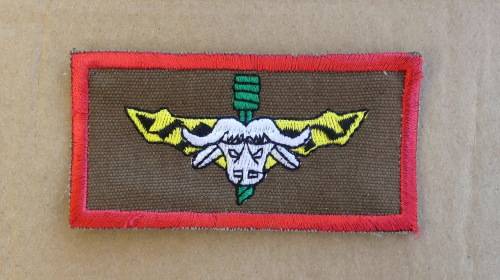 South African Army - 32 Battalion Recce Wing -- Cloth was sold for 355. ...