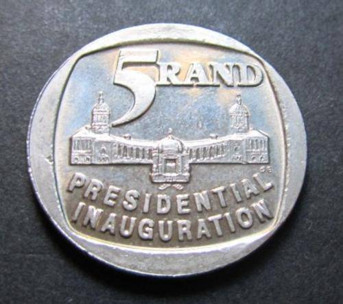Inauguration R5 - UNC 1994 MANDELA INAUGURATION COIN! was sold for R31 ...