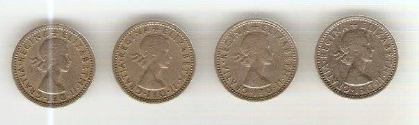 Europe - 6. 1960 Six Pence - FID DEF Elizabeth II DEI GRATIA Regina ...